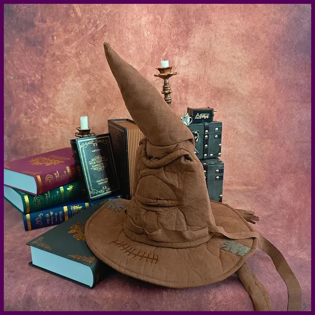 FASHION MOVIES WITCH Wizard Hat Sorting Hat Leather Halloween Party ...