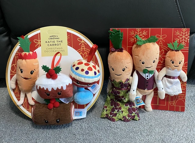 ALDI KATIE AND Kevin The Carrot Christmas 2025 Decorations £15.08 ...