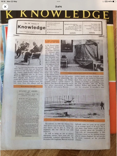 KNOWLEDGE MAGAZINE ENCYCLOPAEDIA - Purnell - 1962 - VOL 16 / 17 / 18 ...