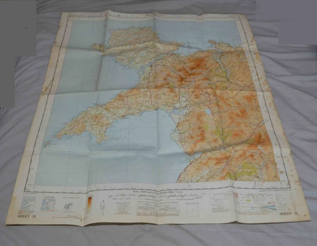 WW2 BRITISH MILITARY Map 1939, Ordnance Survey Quarter-Inch Sheet 4 ...
