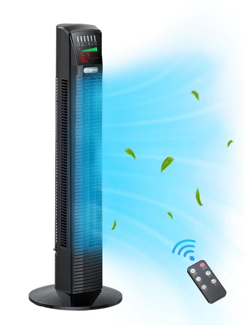 PARIS RHÔNE TOWER Fan TF001, 65° Oscillating Cooling With Automatic ...