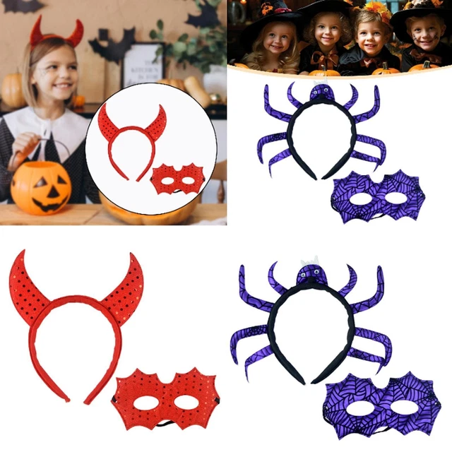 HALLOWEEN HEADBAND WITH Mask for Holiday Festival Party Dress up £6.92 ...
