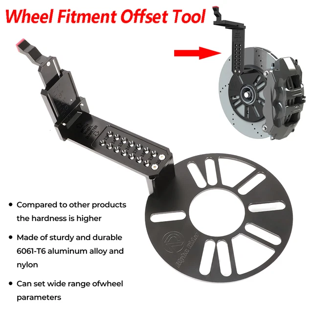 UNIVERSAL WHEEL FITMENT Offset Tool Offset Measurement Gauge Hub Tool 4 ...