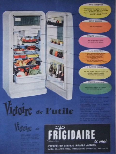 PUBLICITÉ 1958 FRIGIDAIRE Victoire De L'utile- Advertising EUR 3,00 ...