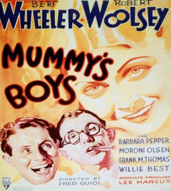 MUMMY'S BOYS POSTER Bert Wheeler Robert Woolsey Barbara Pepp 1936 Movie ...