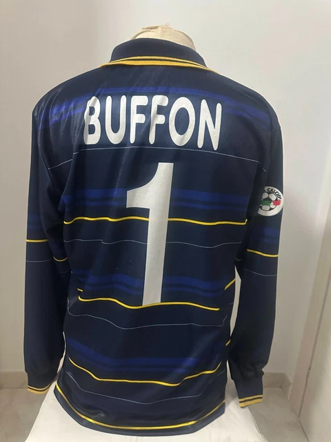 MAGLIA PARMA 1998 1999 Nr 1 Buffon match worn shirt Goalkeeper Parma ...