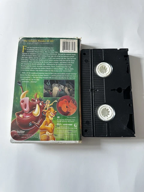 WALT DISNEY THE Lion King VHS 1994 Masterpiece Collection #2977 $10.50 ...