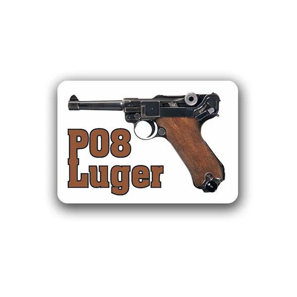 P08 LUGER PARABELLUM Pistole Aufkleber Sticker Waffe 9mm 10x7cm#A3680 ...