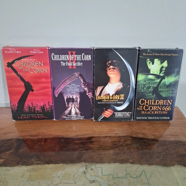 CHILDREN OF THE Corn vhs lot 1,2,3 & Isaac's Return stephen king Horror ...