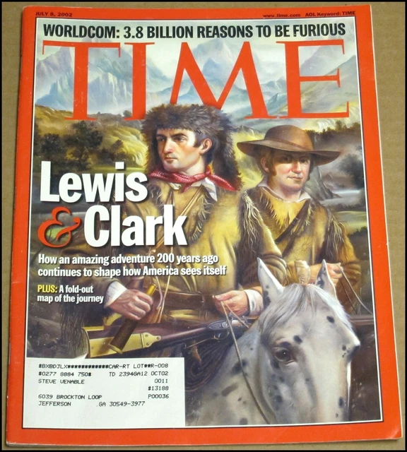 7/8/2002 TIME MAGAZINE Lewis & Clark 200th Annv. Worldcom Tom Hanks ...