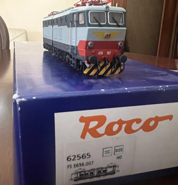 ROCO 62565 LOCOMOTIVA Elettrica Fs E 656 007 Caimano Ancona H0 Ep Iv ...
