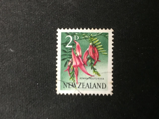 NEW ZEALAND 1960 Flowers Pictorials 2D Green Kowhai-Ngutu-Kaka - Fine ...