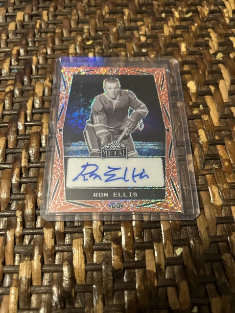 AUTOGRAPHE NHL 2023/24 Leaf Metal Legends #BA-RE1 2/6 rouge Ron Ellis ...