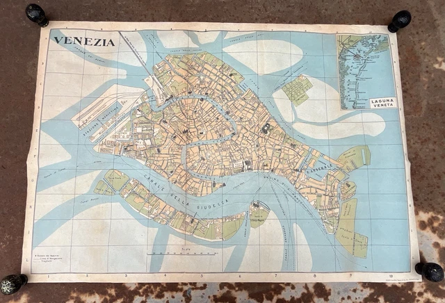 VINTAGE VENICE - VENEZIA, Italy Original Map/City Plan, 2004 £14.87 ...
