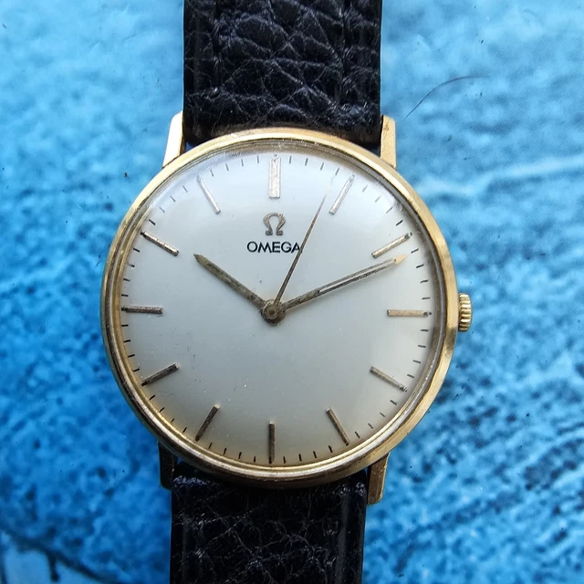 VINTAGE 18K SOLID Gold Omega Hand-Winding Men's Watch Cal 601 £999.00 ...