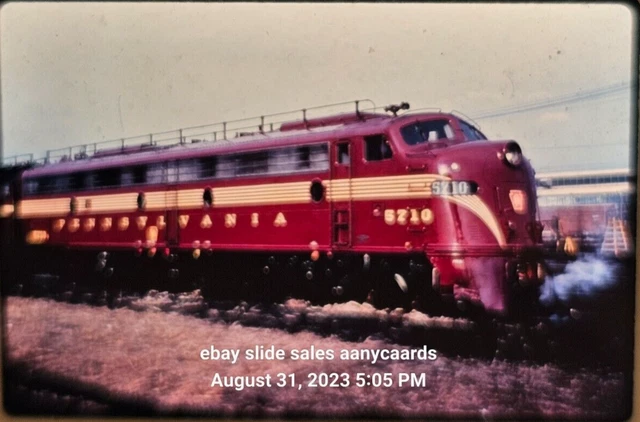 1960 PENNSYLVANIA RAILROAD PRR EMD-8 EM-8 E-8 ACTION HARRISBURG PA ...