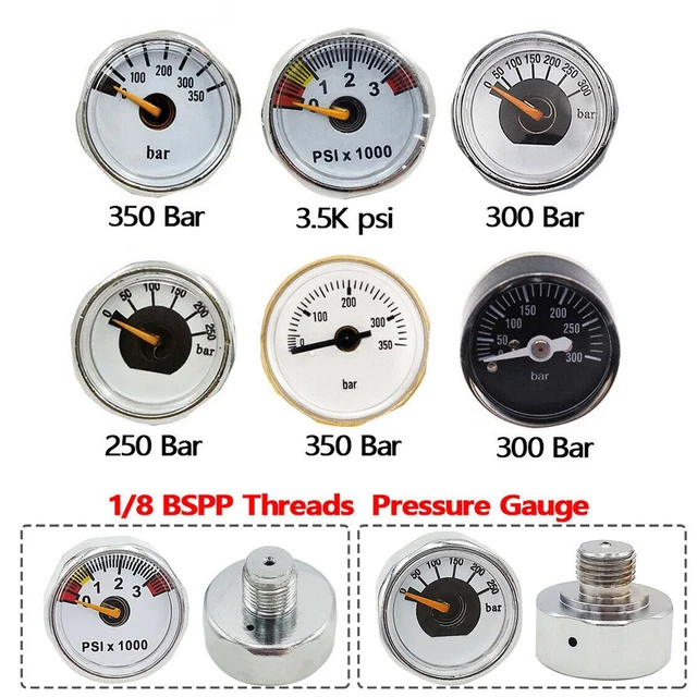 MINIATURE MANOMETER MANOMETER Manometer 18BSP Perfect for PCP Air ...