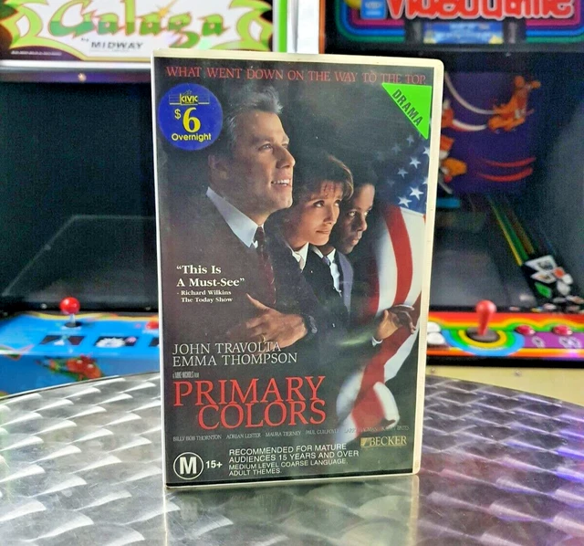 PRIMARY COLORS - Travolta, Thompson - VHS Movie - Video Tape - Big Box ...