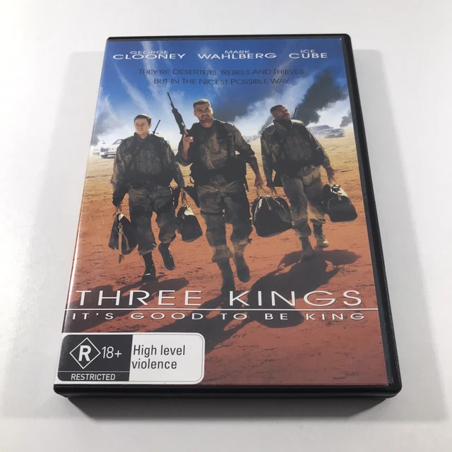 THREE KINGS DVD Region 4 PAL George Clooney Mark Wahlberg Ice Cube R18 ...