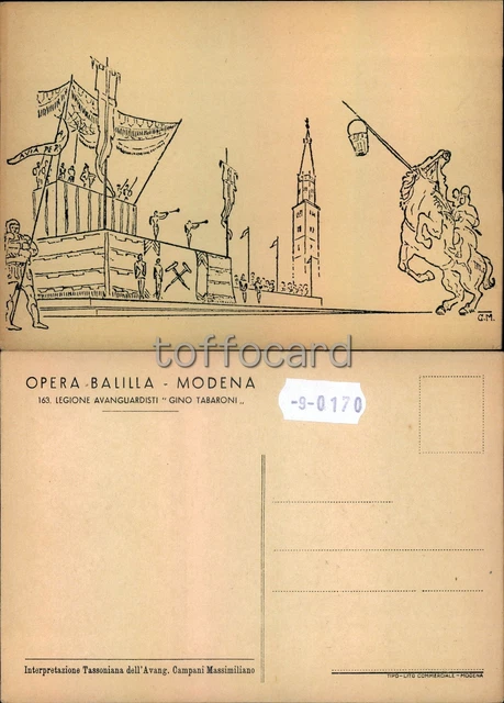 PROPAGANDE WW2-OPERA BABY-FOOT MODENA-163 Légion AVANGUARDISTI-A77-170 ...