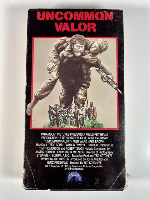 UNCOMMON VALOR VHS Gene Hackman, Fred Ward, Patrick Swayze; Kotcheff £3 ...
