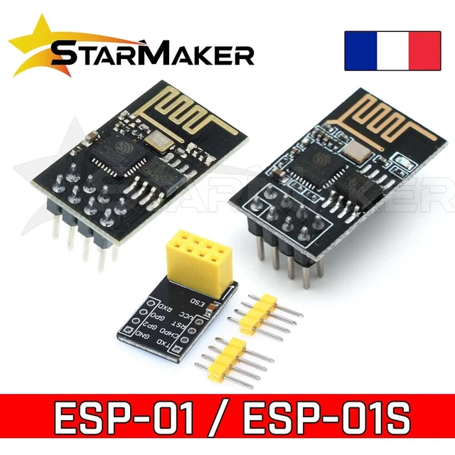 ESP-01 / ESP-01S Module WiFi ESP8266 Emetteur-récepteur pour Arduino ...