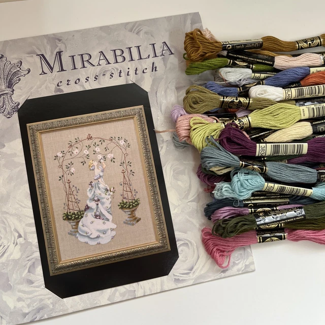 MIRABILIA CHART ROSE ARBOUR CROSS STITCH CHART AND 36 x THREADS £26.52 ...