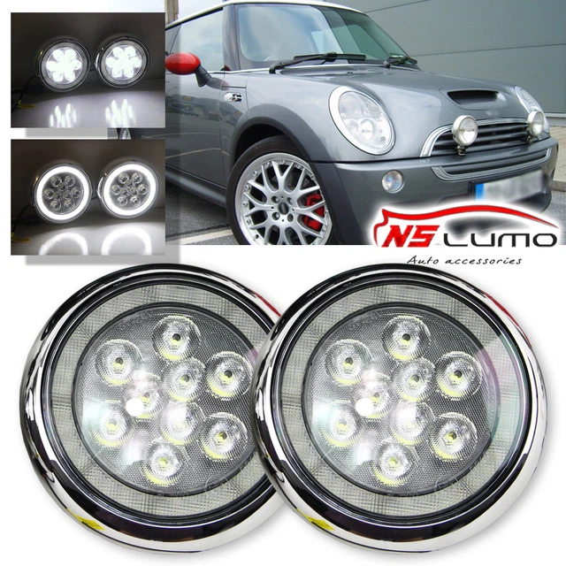 LED TAGFAHRLICHT DRL Nebelscheinwerfer Halo Ring Kit Für Mini Cooper ...