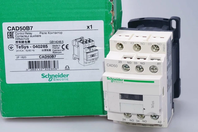 SCHNEIDER CAD50B7 AUXILIARY contactor 5S 24V 50/60Hz CAD50-B7 original ...