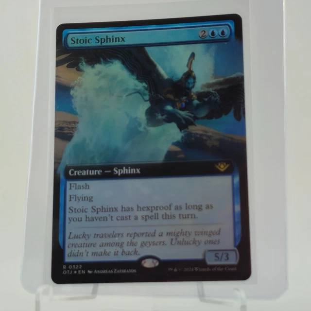 FEUILLE MTG STOIC Sphinx (art étendu) Outlaws of Thunder Junction OTJ ...