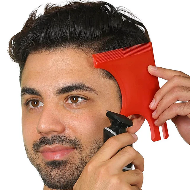 1XMEN BARBER HAIRLINE Template Stencil Guide Hair Beard Comb Lineup ...