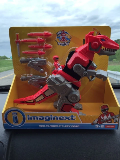 FISHER-PRICE POWER RANGERS Imaginext Mighty Morphin Red Ranger & T-Rex ...