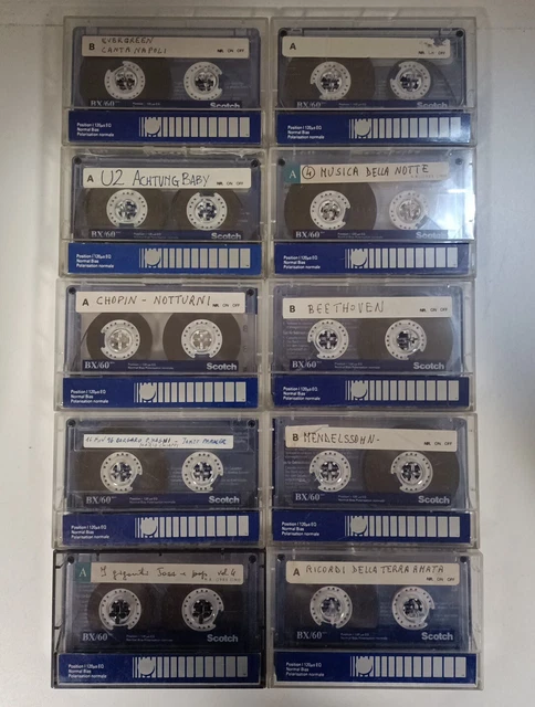 LOTTO 10X SCOTCH BX 60 1990 musicassette vergini cassette tape vintage ...