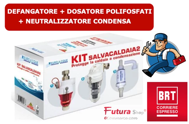 KIT SALVACALDAIA DEFANGATORE magnetico + dosatore + neutralizzatore condensa EUR 129,90 ...