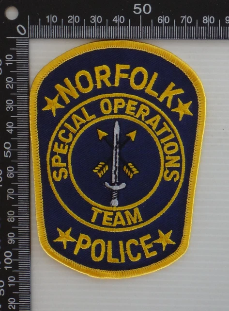 VINTAGE NORFOLK POLICE Special Operations Team Va Us Uniform Patch Sew ...