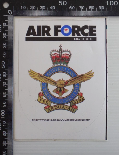 VINTAGE RAAF CREST Royal Australian Air Force Adf Promo Sticker $6.24 ...