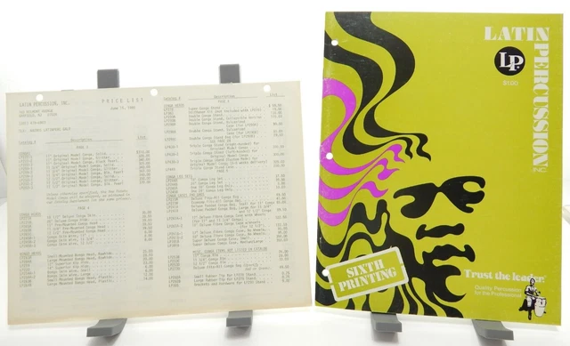 LATIN PERCUSSION 1979 Catalog and 1980 LP Price List Both in Excellent ...
