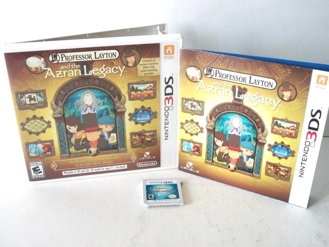 PROFESSOR LAYTON AND the Azran Legacy Nintendo 3DS Complete Game Case ...