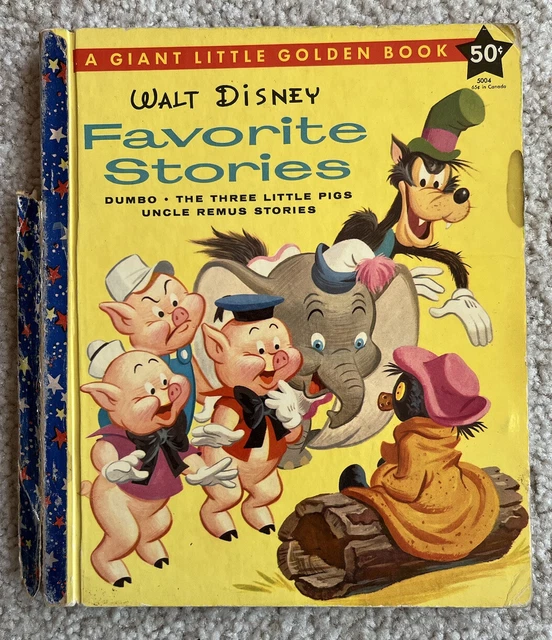 WALT DISNEY FAVORITE STORIES Giant Little Golden Book 1957 1st Edition ...