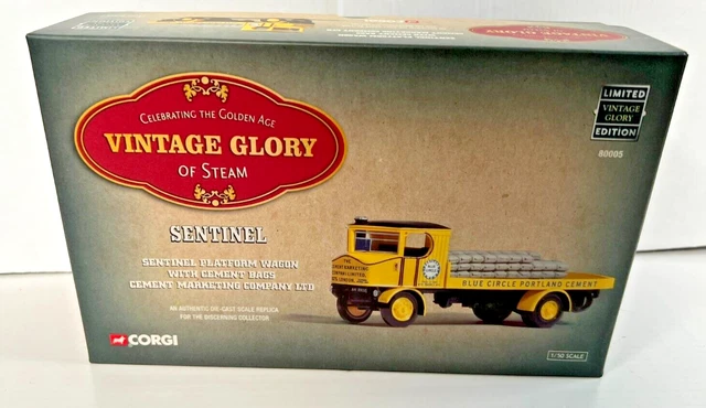 CORGI VINTAGE GLORY Of Steam Sentinel Platform Wagon Blue Circle 80005 ...