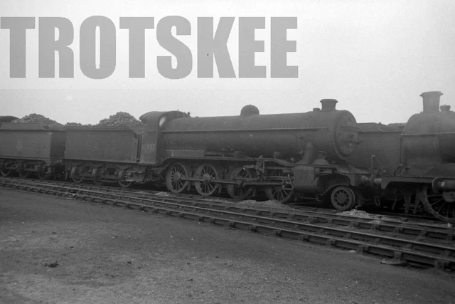LARGER NEGATIVE BR British Rail Steam Loco 63937 Class O2 Retford 1954 ...
