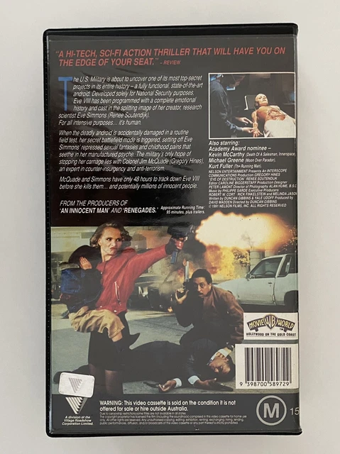 EVE OF DESTRUCTION [VHS] Applause Roadshow Video Ex-Rental Tape Clamshell Action EUR 25,30 ...