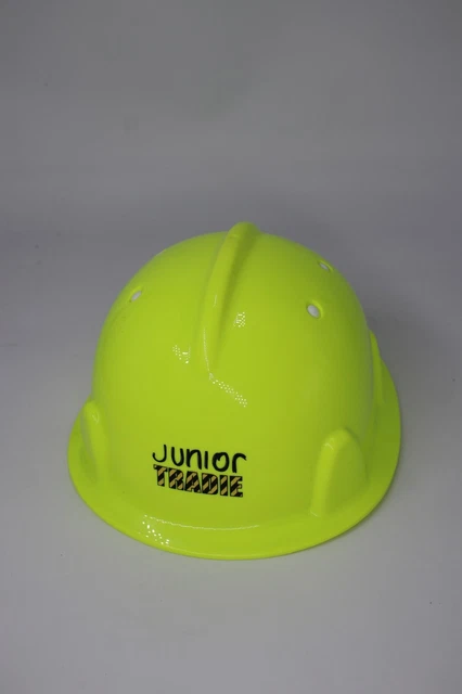 BUNNINGS TRADE FLURO Yellow Junior Tradie Kids Construction Hard Hat $11.00 - PicClick AU