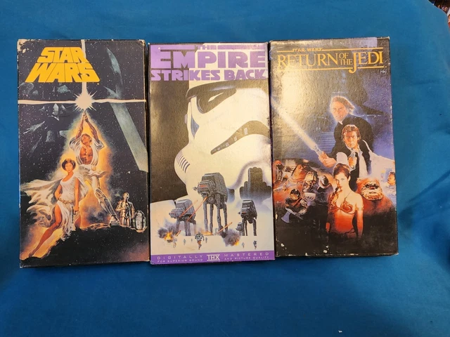 LOT OF 3 VHS Star Wars, The Empire Strikes Back, Return of the Jedi $15 ...
