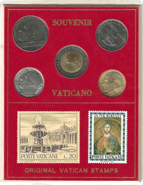 VATICAN SOUVENIR COINS Pope JPII & ORIGINAL VATICAN STAMPS FROM THE 60'S & 70'S £16.25 - PicClick UK