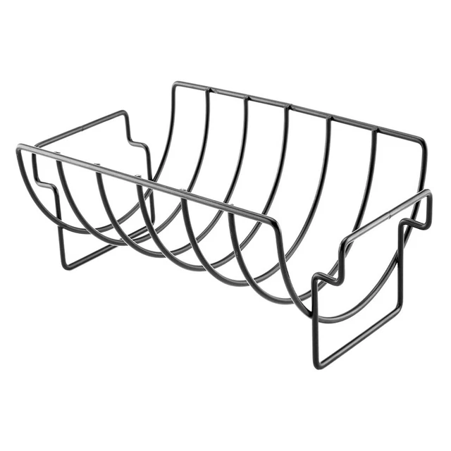 RAISED GRILL BASKET Gas Smoker Rib Rack Portable Barbecue Outdoor £13. ...