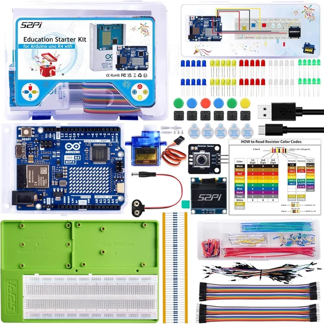 BASIC EDUCATION STARTER Kit for Arduino UNO R4 WiFi, with Original UNO R4 WiFi £63.59 - PicClick UK