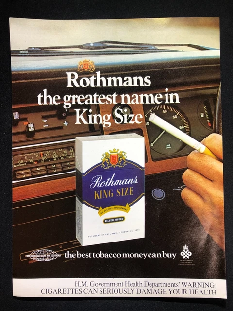 ROTHMANS CIGARETTES FORD - Advertisement History - Original Press ...