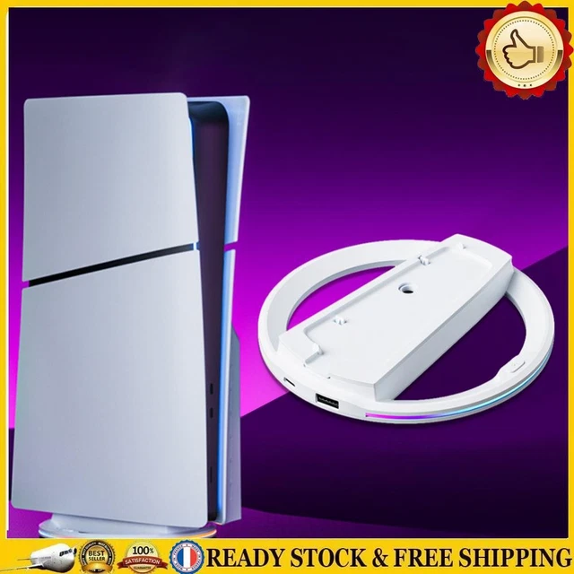 FOR PS5 SLIM Console Base Stand RGB Game Console Base with USB2.0 Port ...