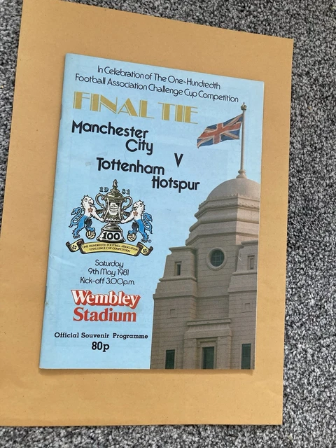 MAN CITY V Tottenham 1981 FA Cup Final Programme. £3.31 - PicClick UK
